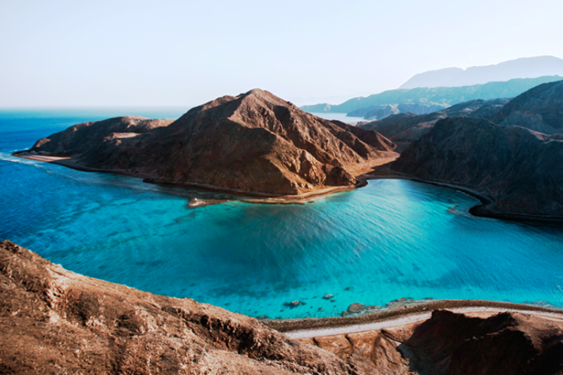 Turismo Egípcio – Fiorde em Taba no Egito - Praia no Egito